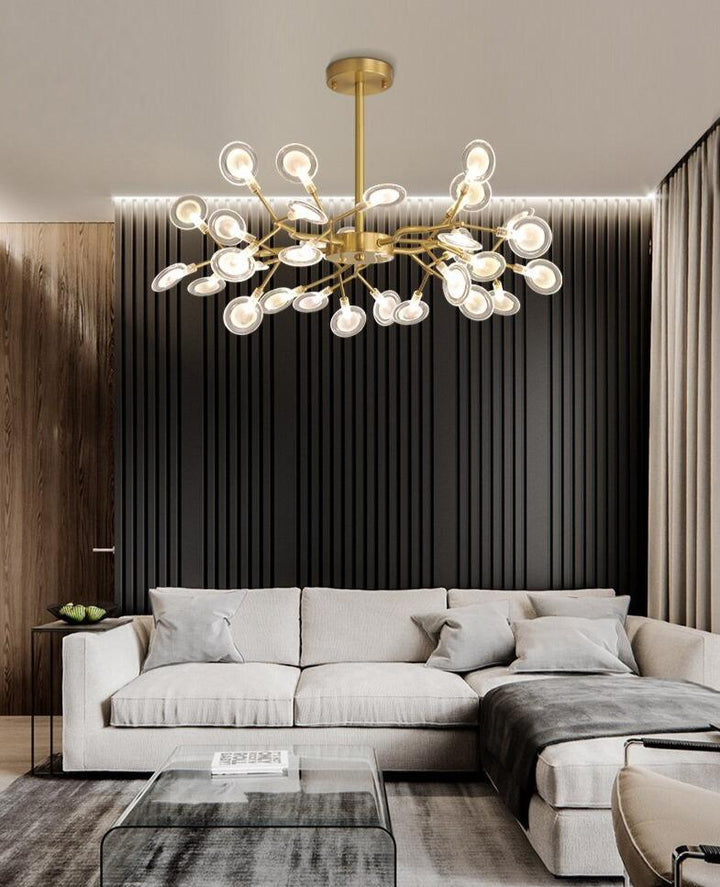 Firly Boom Pendant Light | Black or Gold | 30, 45 or 54 Lights – ACELOFA